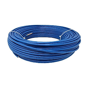 Micro Connectors, 250 Feet CAT 6A Solid & Shielded (F/UTP) CMR Riser Bulk Ethernet Cable-Blue (TR4-570SRBL-250)