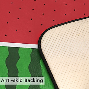 Kitchen Mat, Fruit Watermelon Kitchen Rug and Mat Cushioned Anti-Fatigue Floor Mat Comfort Standing Mats Doormat Runner Rug for Hallway Entryway Bathroom Laundry 20" X 39"