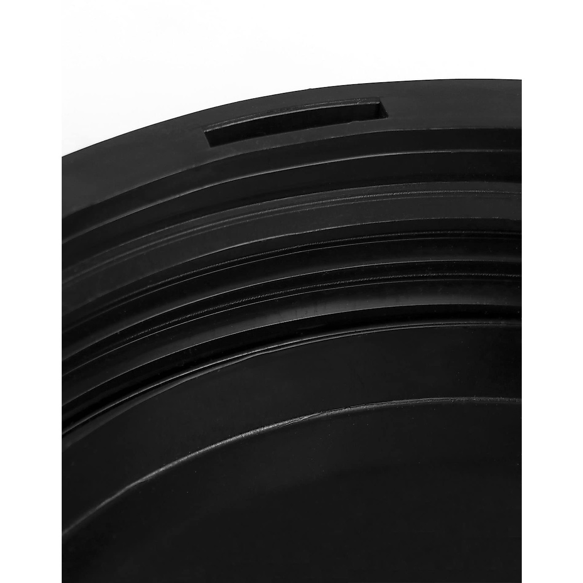 QWORK Black 6" Solid Cap Compatible with Mauser IBC Tote - High Density Polyethylene (HDPE) - Industrial-Grade Secure Seal - Resistant to Impact and Harsh Chemicals