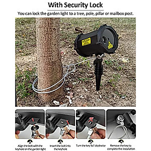 Lunhoo Firefly Garden Lights Décor Lighting Christmas Projector for Home Garden Party