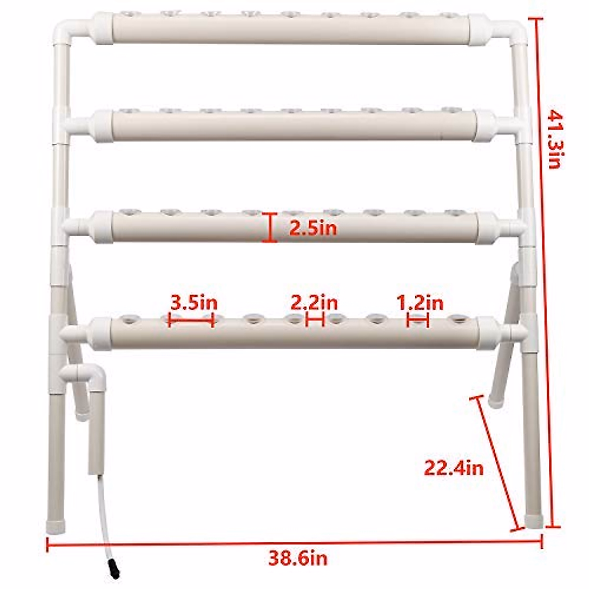 HYDDNice Hydroponic Grow Kit 4 Layers 36 Plant Sites Garden Planting System Hydroponic Growing System Water Culture Garden Plant System Garden Vegetable Planting Tool