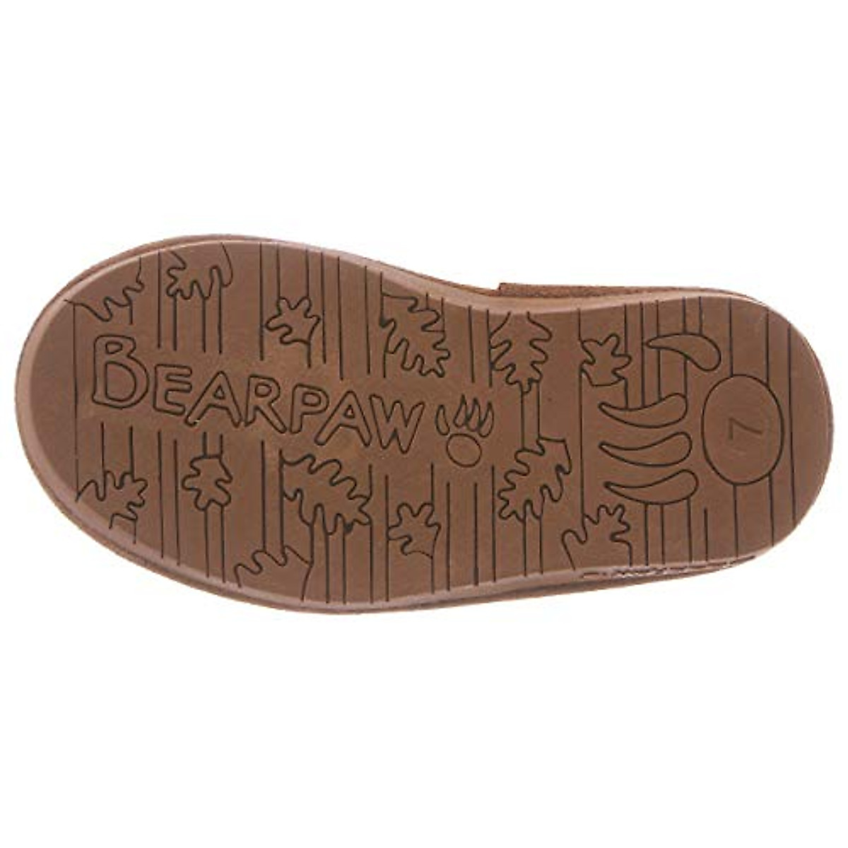 BEARPAW Baby Emma Zipper Mid Calf Boot, Hickory, 7 M US Toddler