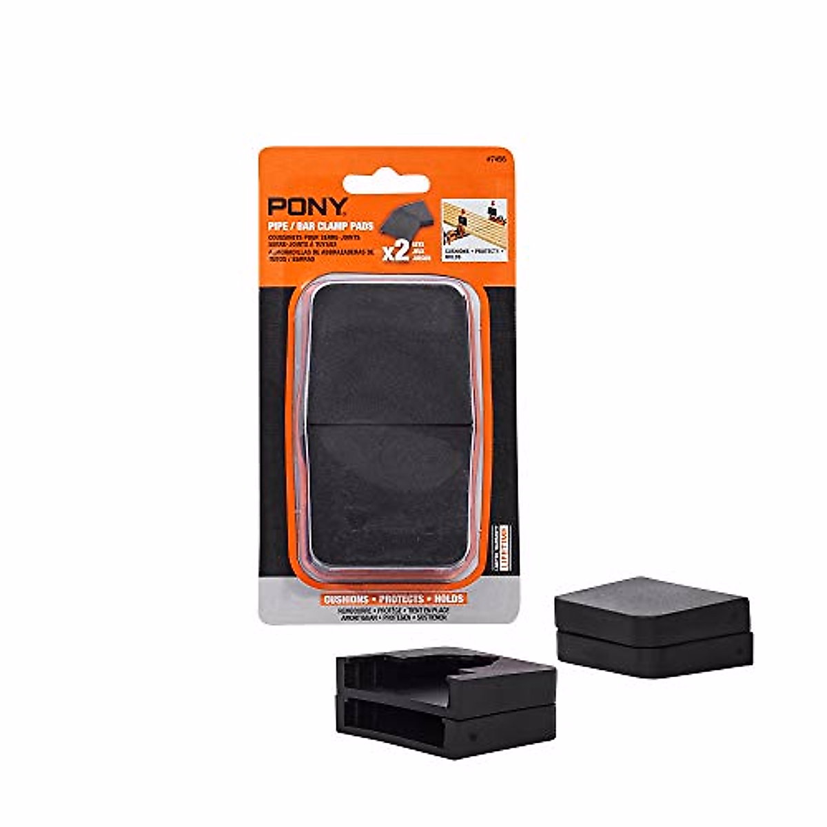Pony Jorgensen 7456 Cushion Clamp Pads (4-Pack), Black