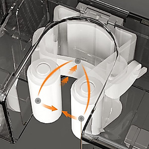 VALINK Brooms and Mop Holder Wall Mounted, Brooms Hanger for Home Garden Garage and Storage (4 Racks with 5 Hooks) White