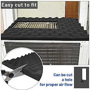 Sgran 2 Pack Air Conditioner Drip Cushions, 23.6 x 15.7 Inch Air Conditioner Top Pad AC Rain Cover Window AC Removable Foam Mat for Stop Dropping Noise of Water Drpping onto Your AC