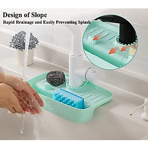 softness Sponge holder for kitchen, kitchen accessories, kitchen organizer, kitchen sink caddy, drying rack, soap, bathroom, quick drying, TPU, multicolors available (White)