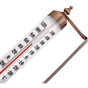 TERMOFLY 10.2 inch New Premium Steel Indoor/Outdoor Thermometer Waterproof Decorative