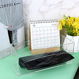 2 Pack Trash Bag Dispenser 10x4x4 Inch Acrylic Garbage Bag Dispenser One Roll of Bags Clear Trash Bag Dispenser, Vertical or Horizontal Wall Mounting Garbage Bag Holder for Kitchen Restaurant Office