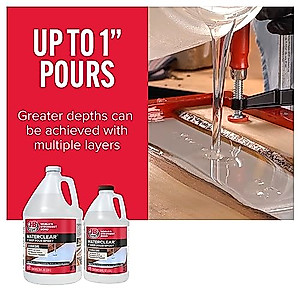 J-B Weld 1" Deep Pour Epoxy WaterClear, 24 Hour Cure, 1", 1.5 Gallon Kit