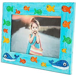 DIY Picture Frames, 4x6 Craft Frames Set, Unfinished Solid Pine Wood DIY Photo Frames, For Arts and Crafts DIY Painting Projects, Set of 3 (6x8 Frame Size Holds 6x4 Pictures) For Adults and Kids Craft