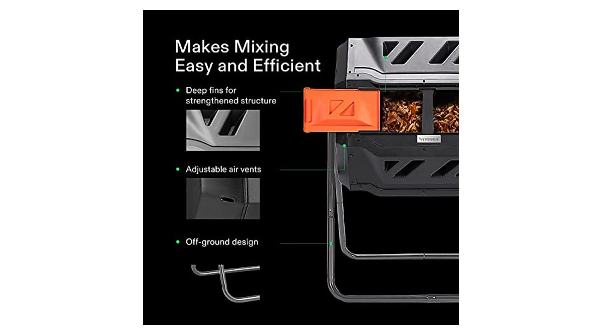 VIVOSUN Dual Rotating Compost Bin & Garden Sprayer