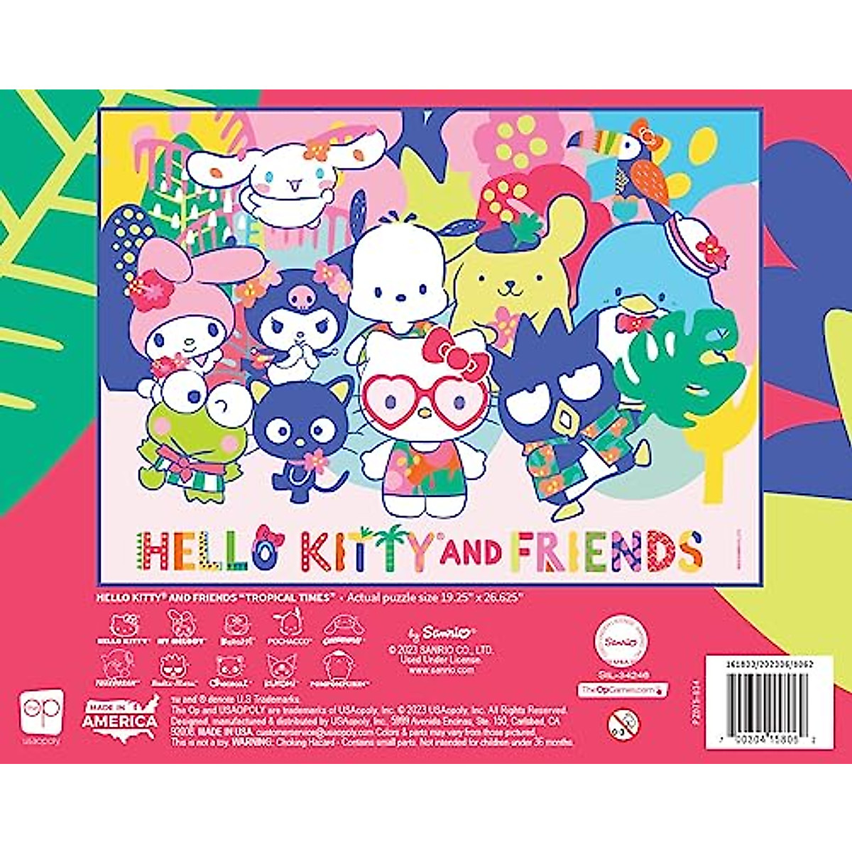 Hello Kitty and Friends Tropical Times 1,000 Piece Jigsaw Puzzle | Collectible Puzzle Artwork Featuring Hello Kitty, Cinnamoroll, Keroppi | Officially-Licensed Hello Kitty Puzzle & Merchandise