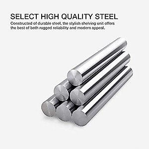 Isyunen 5 Tier Shelving Unit Adjustable Wire Shelves Organizer Shelf Rack Heavy Duty Storage Unit Black/Silver/White… (Black, 5 Tier)