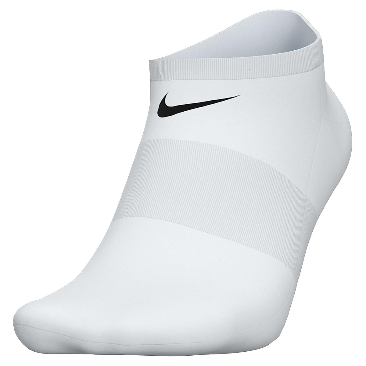 Nike Everyday Cushion No Show Socks, White/Black, Medium, Unisex, Pack of 6