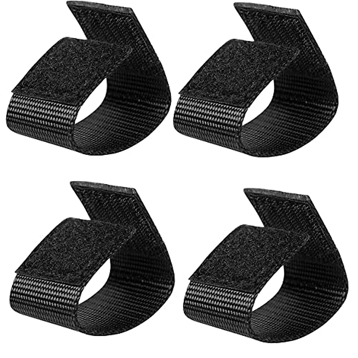 TACNEX Duty Belt Keepers w/Hook and Loop Closure for 1.5" Wide Tactical Belt Accessories Nylon Loops for Police Security Law Enforcement 4 PCS Black