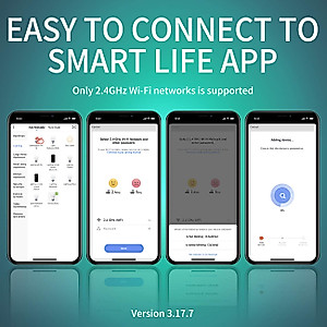 ANWIO 4-Pack Smart Light Bulbs 8.5W (60W Replacement) A19 E26 LED Bulb Work with Alexa, Google Assistant, Smart Life App, Tuya App, Color Changing, No Hub Required