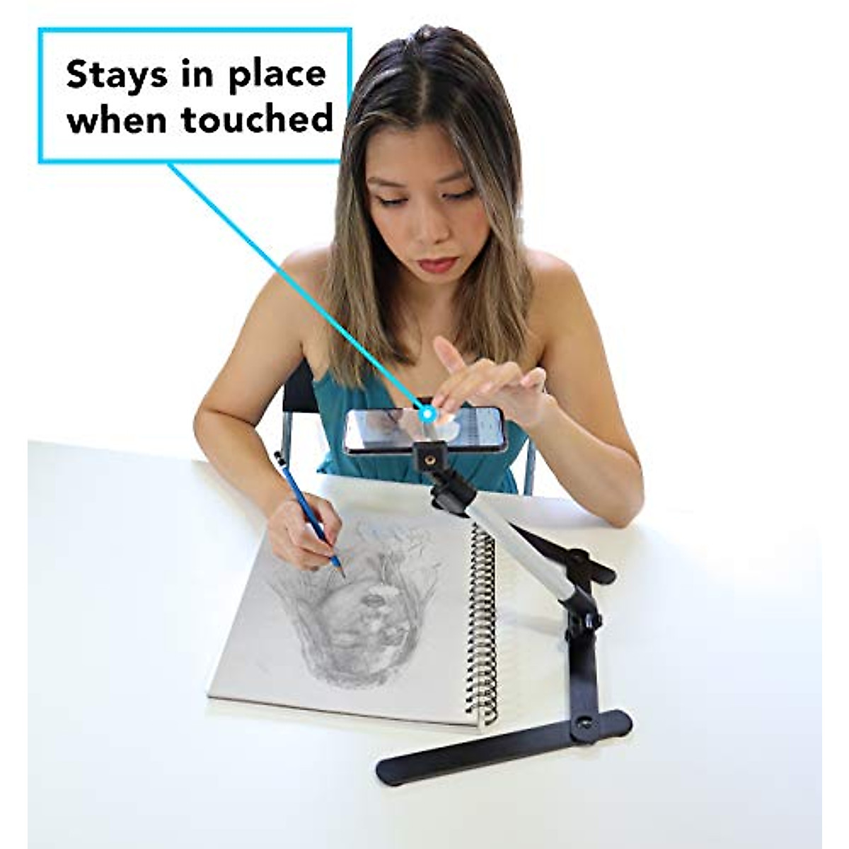 Phone/Camera/Webcam Stand for Overhead Recording of Drawing, Cooking, Crafts, Da Vinci Eye: AR Art Projector