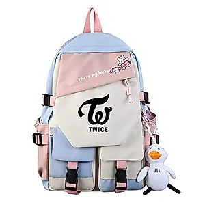 JUSTGOGO Korean KPOP TWICE Backpack Daypack Laptop Bag School Bag Mochila Bookbag Color A1