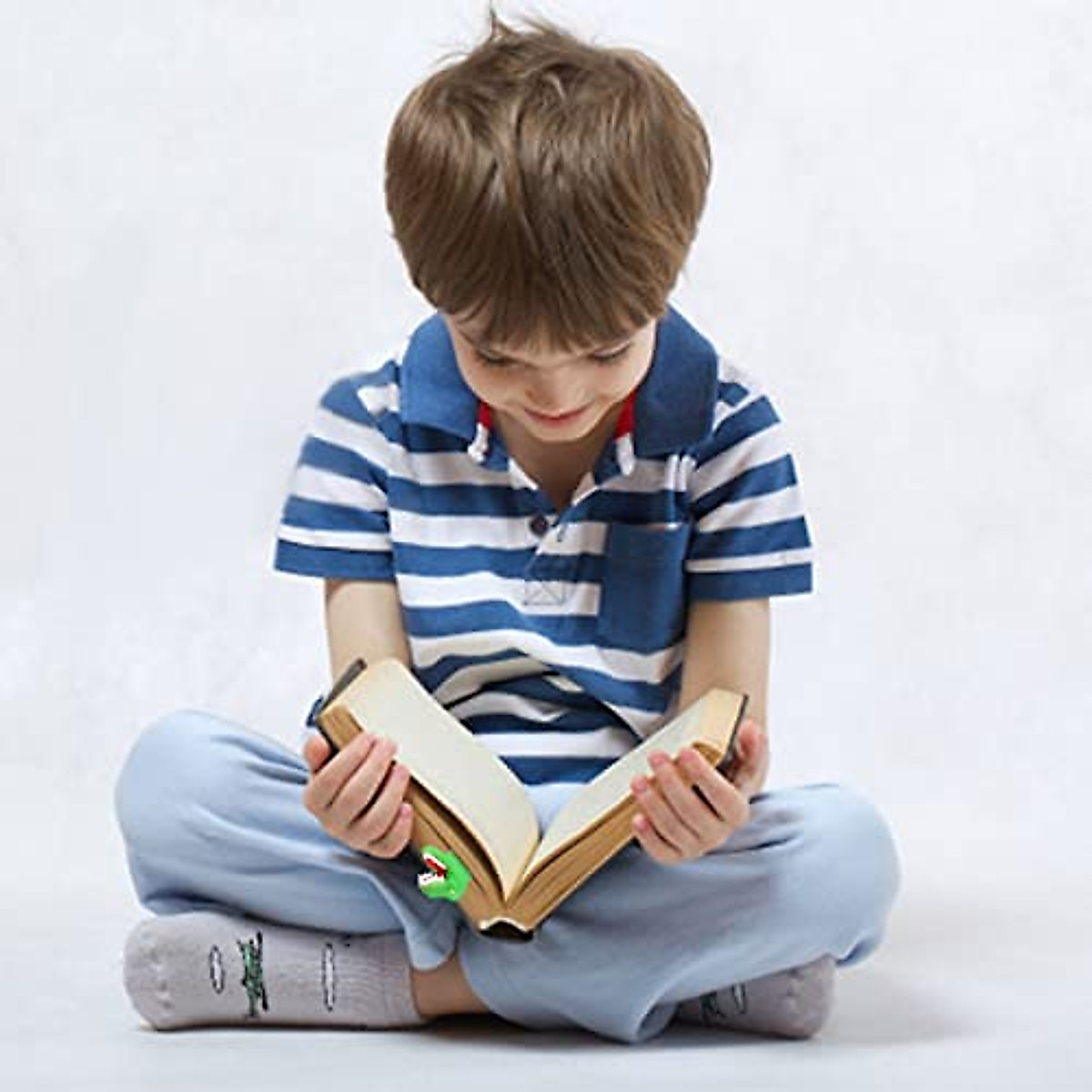 TBoxBo 4 Pack Luminous Dinosaur Bookmark 3D Cartoon Animal Bookmark Giant Shark Bookmark Funny Animals Reading Bookmark Cool 3D Bookmarks for Kids Boys Girls Men Women School Supplies