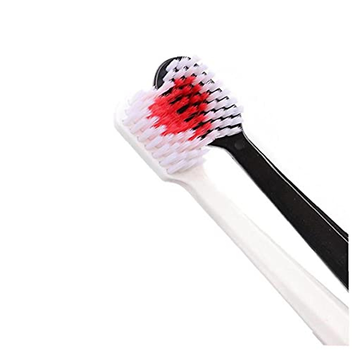 Froiny 2pcsSet Couple Toothbrush Black and White Tooth Brushes Heart Shaped Toothbrush Adult Soft Bristle Toothbrush, One Size