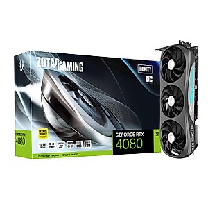 ZOTAC Gaming GeForce RTX 4080 16GB Trinity OC GDDR6X 256-bit 22.4 Gbps PCIE 4.0 Graphics Card, IceStorm 2.0 Advanced Cooling, Spectra 2.0 RGB Lighting, ZT-D40810J-10P