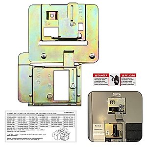 Generator Interlock Kit Compatible with Siemens and Murray, ECSBPK03 Mechanical Interlock Kit Between The Main Breaker Powered by Utility Power and Generator Powered by Standby Power.