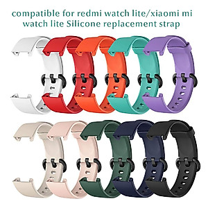 SANTITY Smart Watch Silicone Strap Compatible for Xiaomi Mi Watch Lite/Redmi Watch Lite - Smart Watch Bands for Men Ladies - for Xiaomi Smart Watch Bracelet Replacement Accessories