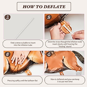 8 Pieces 40 Inch Large Horse Foil Balloon Brown Horse Balloon Cowboy Foil Balloon for Birthday Baby Shower Cowboy Horse Animal Themed Party Decorations