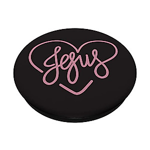 Peony Pink Jesus Faith Christian Bible Verse PopSockets Swappable PopGrip