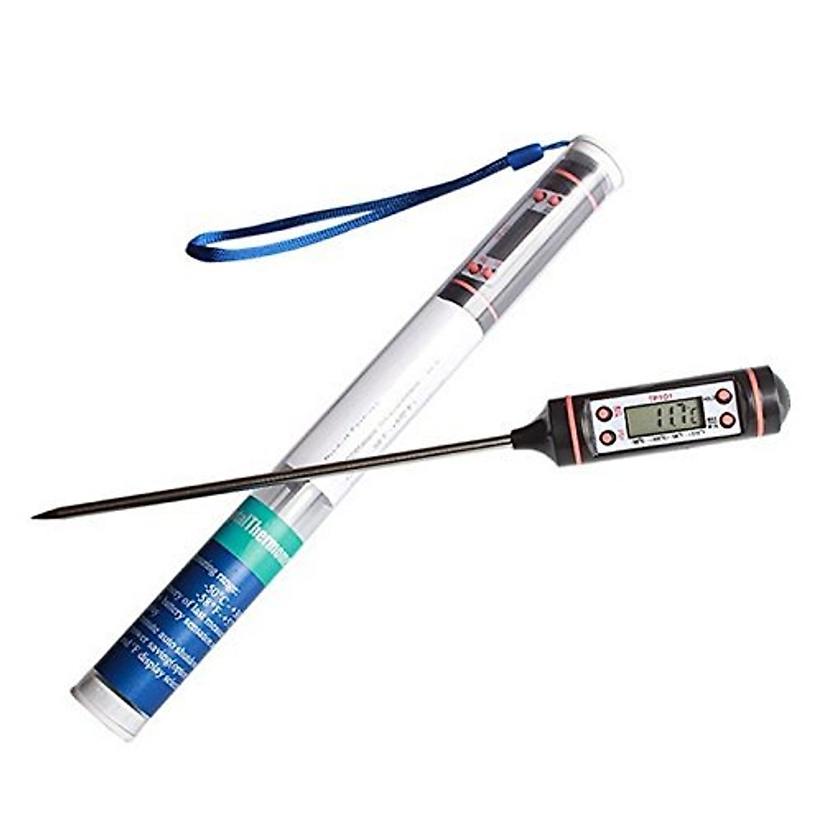 Generic TP101 Convenient Digital Food Thermometer with LCD Display (Black)