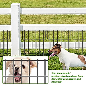 6 Pack Animal Barrier Fence,17 in(H) X 6.5 Ft(L) Decorative Garden Fence,No Dig Rustproof Metal Wire Garden Fencing Border,Flower Bed Fencing,Dog Rabbits Defence Fence,T Shape