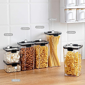 Airtight Food Storage Container with Lids Airtight Cereal Plastic Kitchen Pantry Storage Plastic Container