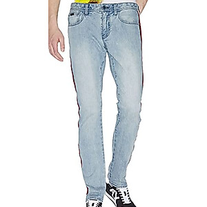 A|X ARMANI EXCHANGE Men's Five Pocket Jean with Logo, Indigo Denim, 32