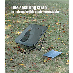 iClimb Low Ultralight Compact Camping Folding Chair with Side Pocket and Carry Bag (Green)