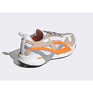 adidas by Stella McCartney SOLARGLIDE Women’S Running Shoes, Ash Pearl/Cloud White/Signal Orange, US 8