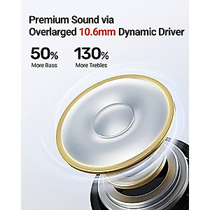 LavaBeans in-Ear Earbuds, Wireless Headphones with Charging Case, Black