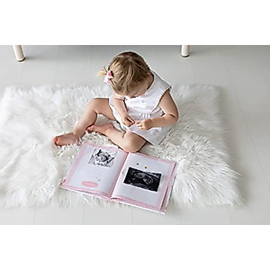 Lil Peach First 5 Years Baby Memory Book, Baby Girl Keepsake Book, Milestone and Photo Journal, Pink & Peach Confetti Polka Dots