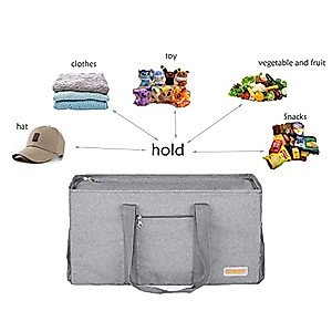 Dongawin（2pack Large Utility tote bag, waterproof, foldable and reusable storage bag, shopping bag, picnic bag, beach bag, etc.