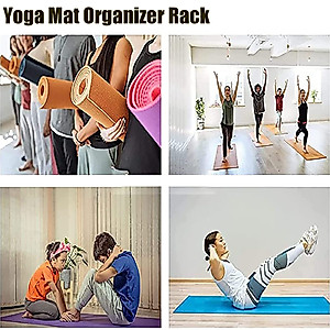 YLLFFLL Gym Workout Organizer, Yoga Studio Storage Cart, 5 Tier Movable Yoga Mat Storage Rack with Wheels, Yoga Fitness Equipment Accessories (Size : 100x37x160cm)