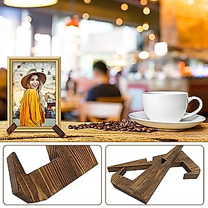 LOTMER Cookbook Stand 6.5 Inch Wooden Recipe Book Holder Kitchen Counter Book Stand Multipurpose Cookbook Stand for Display Cooking Reading Kitchen Counter