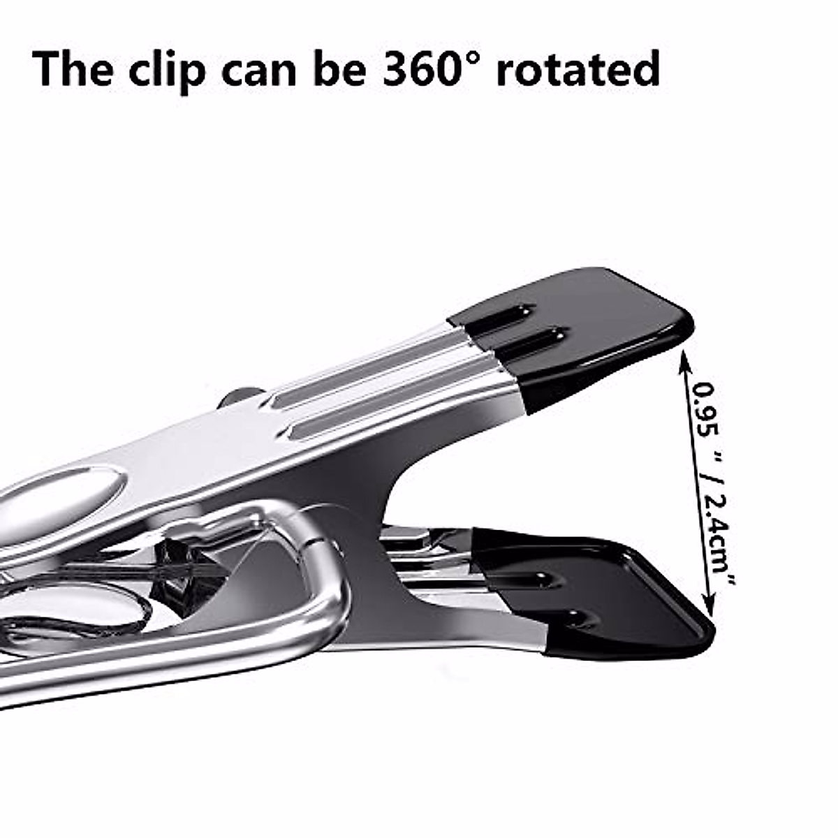 HOUTIONWELL 20 Pack Laundry Hook Boot Hanging Hold Clips Portable Hanging Clothes Pins Hanging Hooks White Stainless Steel Home Travel Hangers Multi-Functional Heavy Duty Organizer Pants Shoes Clip