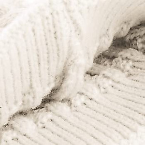 oenbopo Baby Winter Warm Knit Hat Infant Toddler Kid Crochet Fur Hairball Beanie Cap White