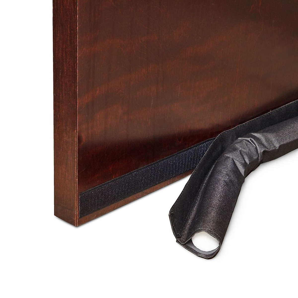 One-Sided Under Door Draft Stopper for Underdoer Seal, Soundproof Foam Noise Blocker for Bottom of The Door, 36 in, Black