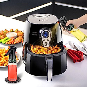 Honbuty Olive Oil Sprayer for Cooking - 200ml Glass Oil Dispenser Bottle Spray Mister - Refillable Food Grade Oil Vinegar Spritzer Sprayer Bottles for Kitchen, Air Fryer, Salad, Baking, Grilling