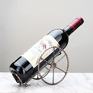 Countertop Wine Rack - Wine Holder for Wine Storage - Red Bronze Metal Wine Rack - Wine Racks Countertop - Small Wine Rack - Wine Bottle Storage - Tabletop Wine Rack