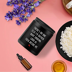 Valentines Day Gifts for Boyfriend from Girlfriend Love Candle Funny Gifts for Husband from Wife - 7 Oz Lavender Scented Soy Canle - Romantic Birthday Anniversary Presents for Him Men