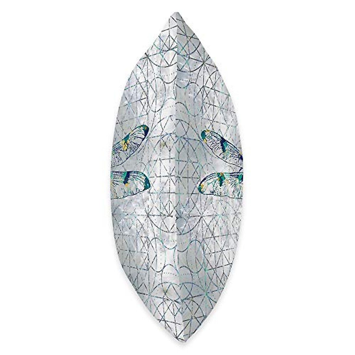 Creativemotions Dragonfly on Sacred Geometry Pattern Throw Pillow, 16x16, Multicolor