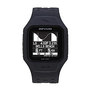 Rip Curl Men's SearchGPS Digital Display Quartz | Black | Outdoor Sports Waterproof Watch, Display Quartz, Activity Tracker, Detailed Tide View with Alarm, Stopwatch + Timer | 43mm