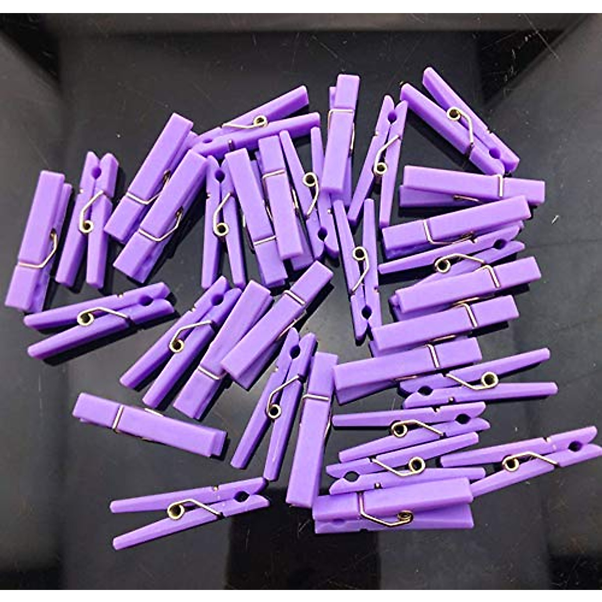 Clothes Pins Baby Shower Clothespin Favors Pink Girl Blue Boy Party Game Purple Clothespin（48PCS (Purple)