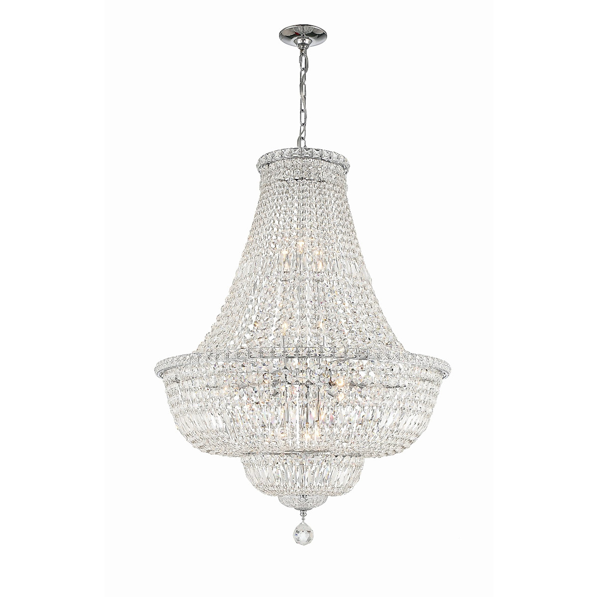 Crystorama Roslyn 15 Light Polished Chrome Chandelier